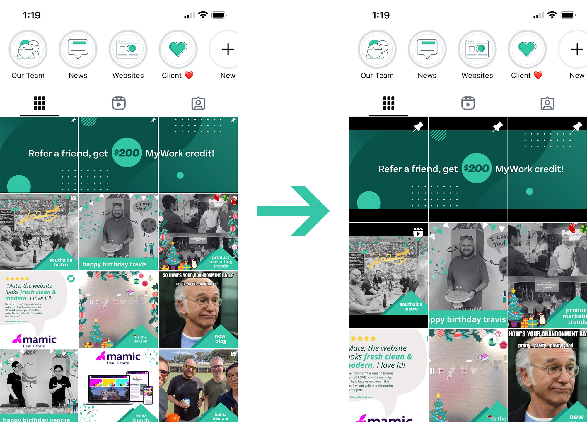 Insta-regret over Instagram grid changes - MyWork